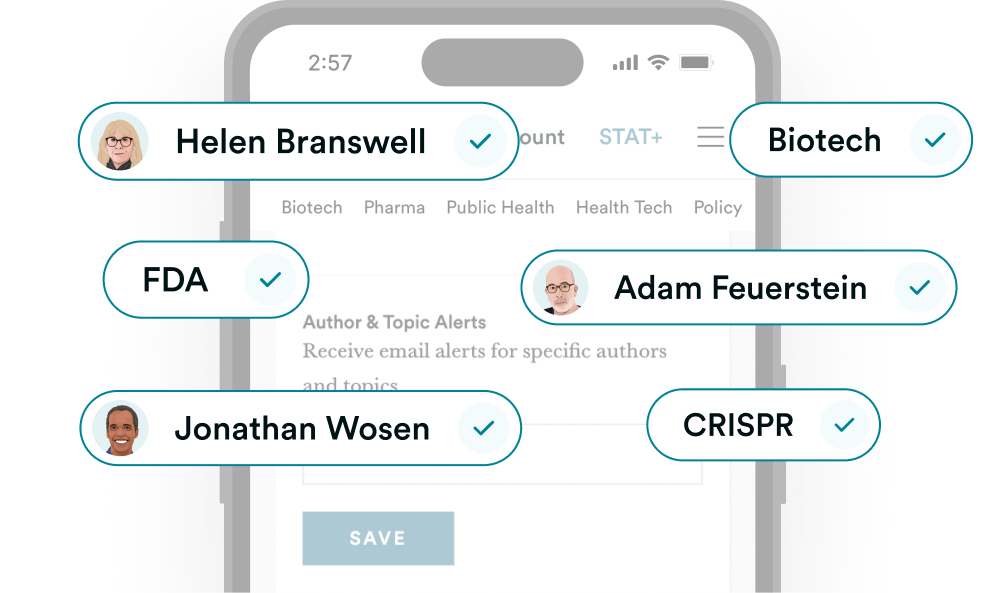 Sign up for STAT+ Email Alerts